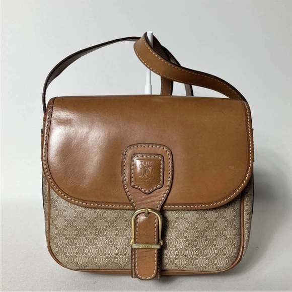 Celine | Bags | Celine Brown And Tan Crossbody Bag | Poshmark